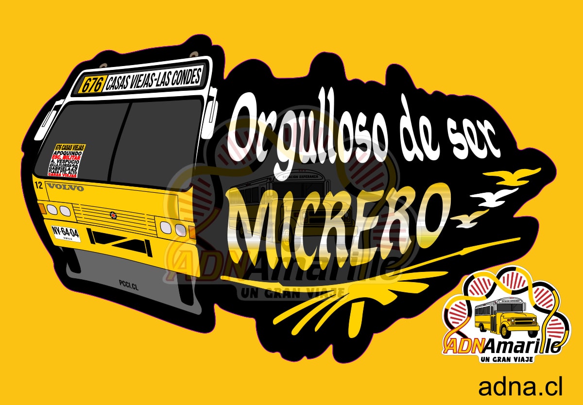 .::Stickers Orgulloso de ser Micrero de Micros Amarillas y Transantiago ...